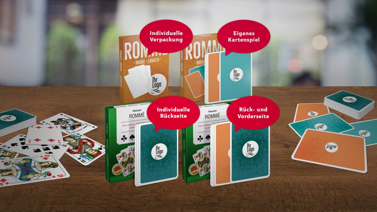 Rommé - Werbespielkarten