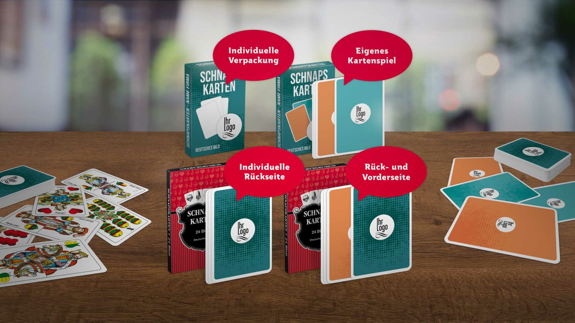 Schnapskarten - Werbespielkarten